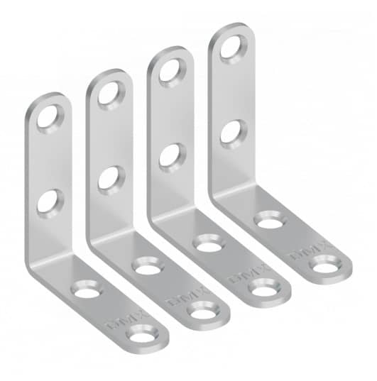 Juego de 4 escuadras redondas Domax, 50 x 50 x 13 x 2,0 mm | 50 x 50 x ...