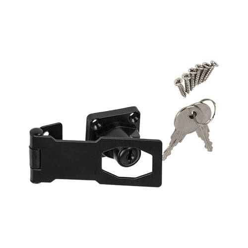 Aldaba de seguridad Domax de acero negro con cerradura, 95 x 30 mm | 95 ...