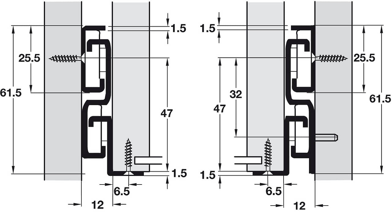 Fulterer ladegeleiders, volledig uittrekbaar, FR6500, tot 50 kg ...