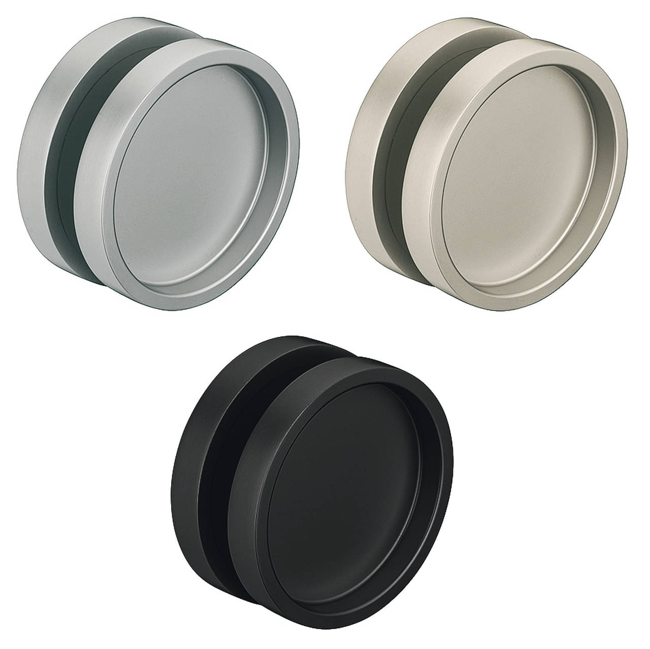 Häfele glass door recessed handle made of aluminium, round, self ...