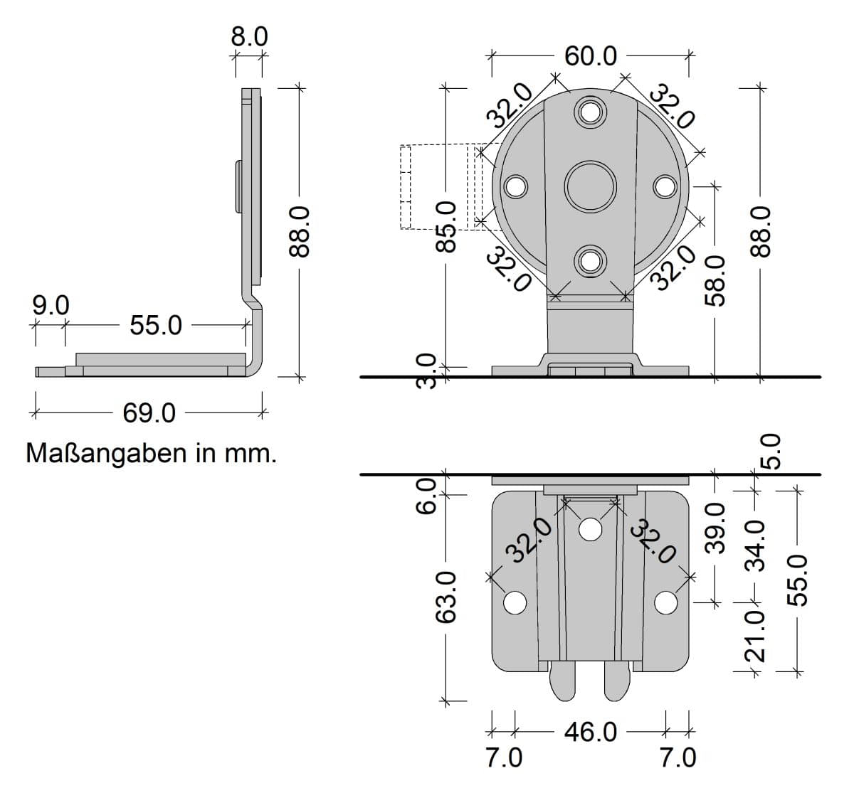 Siso Panel Connector CLICK CATCH 90° made of separable steel | 1000276