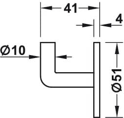 Häfele Garderobenhaken H3815 Edelstahl gebürstet Mantelhaken | 1007410