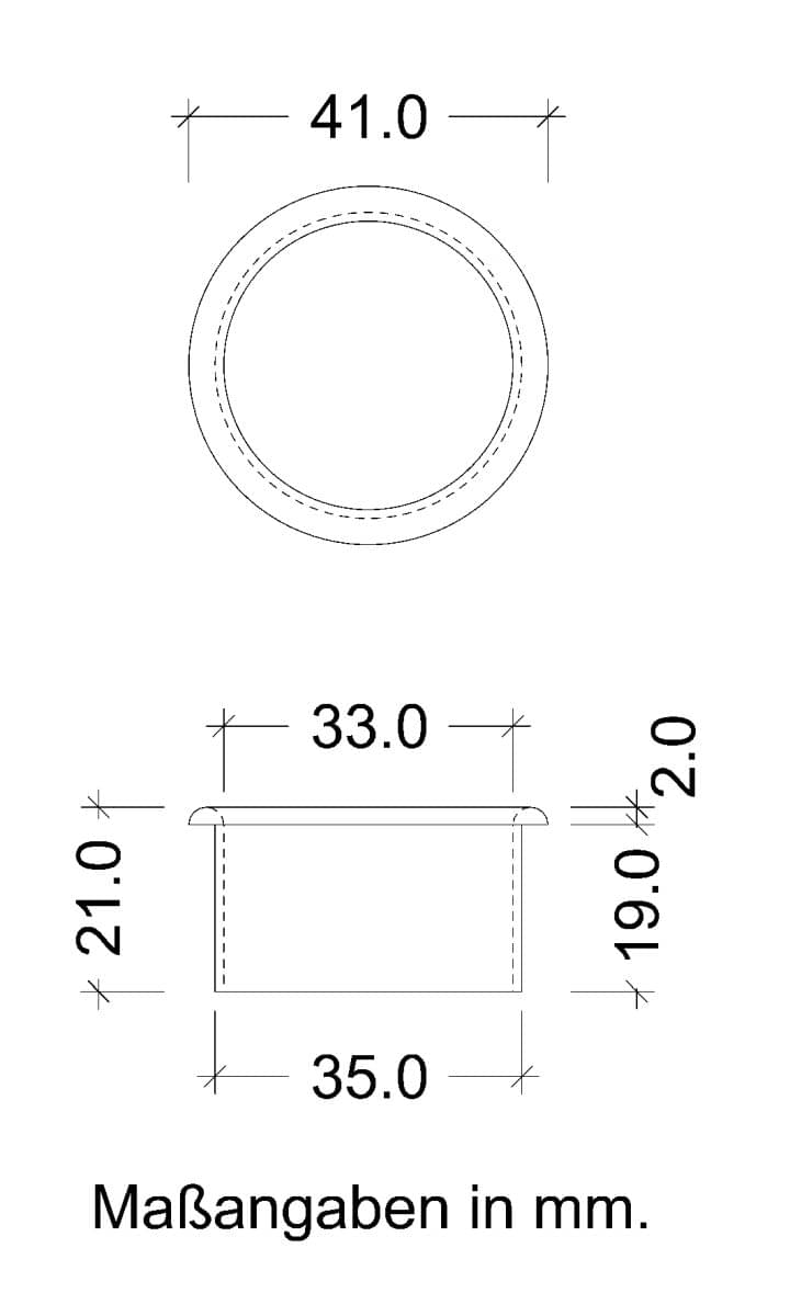 Gedotec kabeldoorvoer VOID van messing voor verlijmen, gepolijst en ...