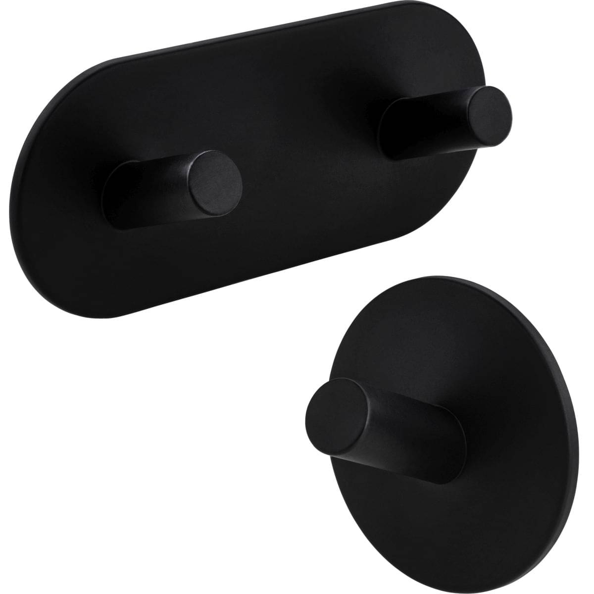 Gedotec Garderobenhaken ROUND aus Stahl selbstklebend schwarz ...