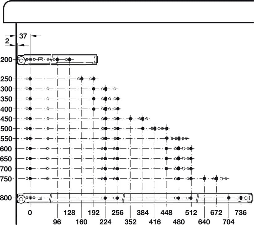 Fulterer ladegeleiders, volledig uittrekbaar, FR6500, tot 50 kg ...