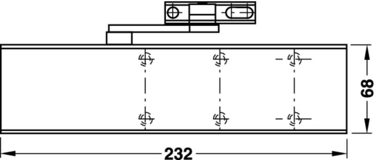Dorma Türschließer Set TS 71 mit Normalgestänge, Weiß | White | 1008193