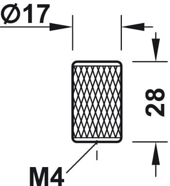 Viefe meubelknop GRAF aluminium geribbeld Ø 17,5 mm, mat messing ...
