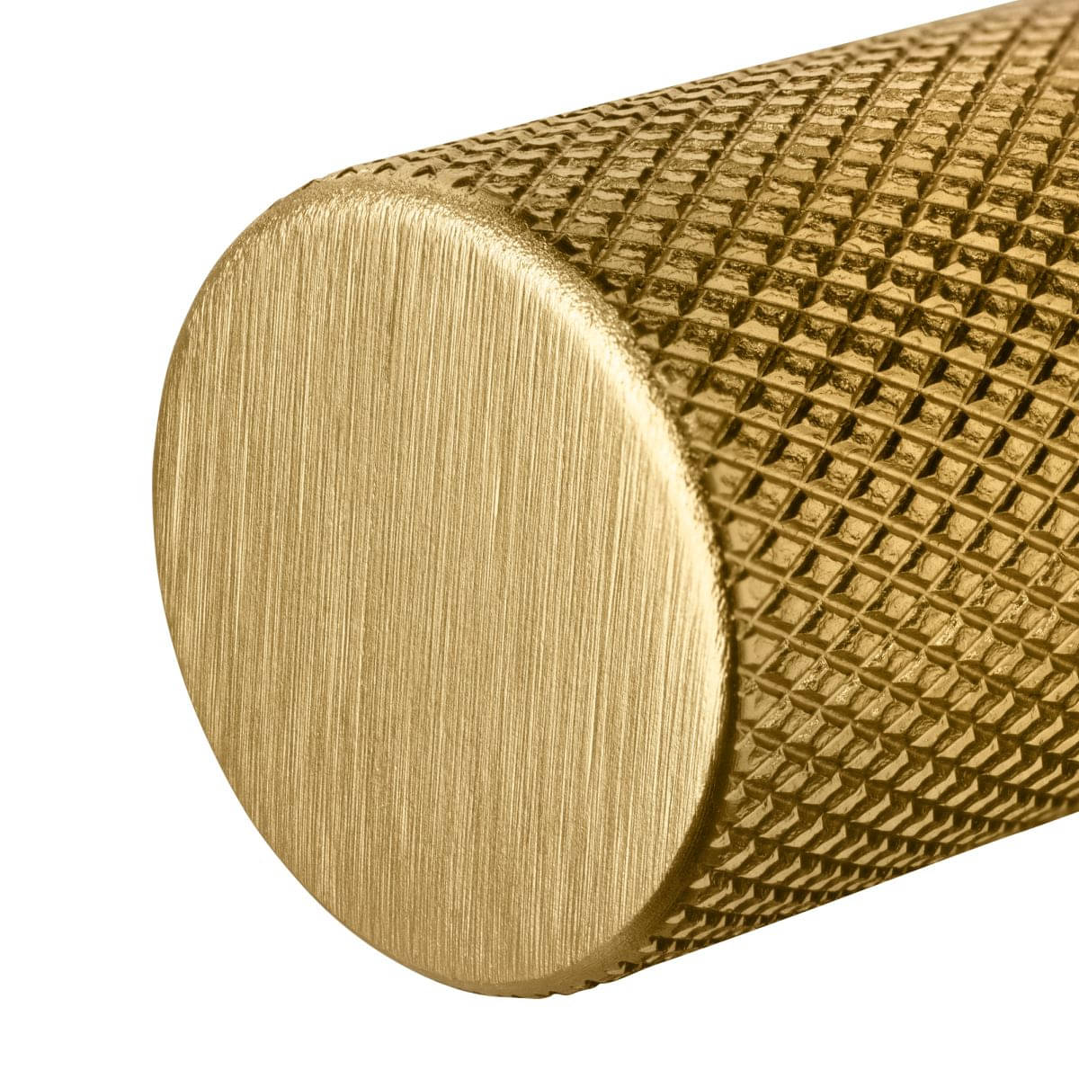 Viefe meubelknop GRAF aluminium geribbeld Ø 17,5 mm, mat messing ...