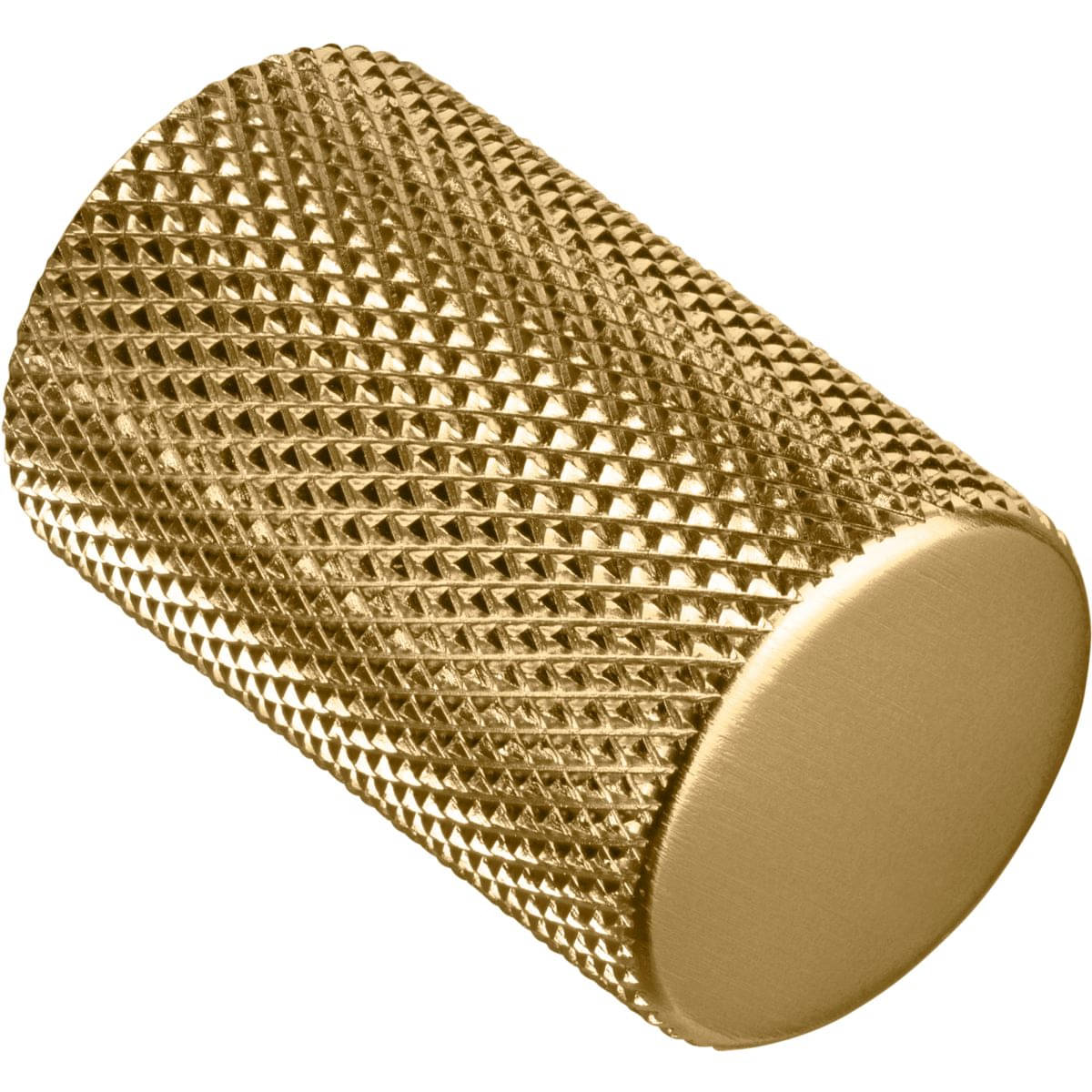 Viefe meubelknop GRAF aluminium geribbeld Ø 17,5 mm, mat messing ...