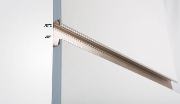 Viefe aluminium handle, JEY2 0163 - 147 mm - Stainless steel look | 147 ...
