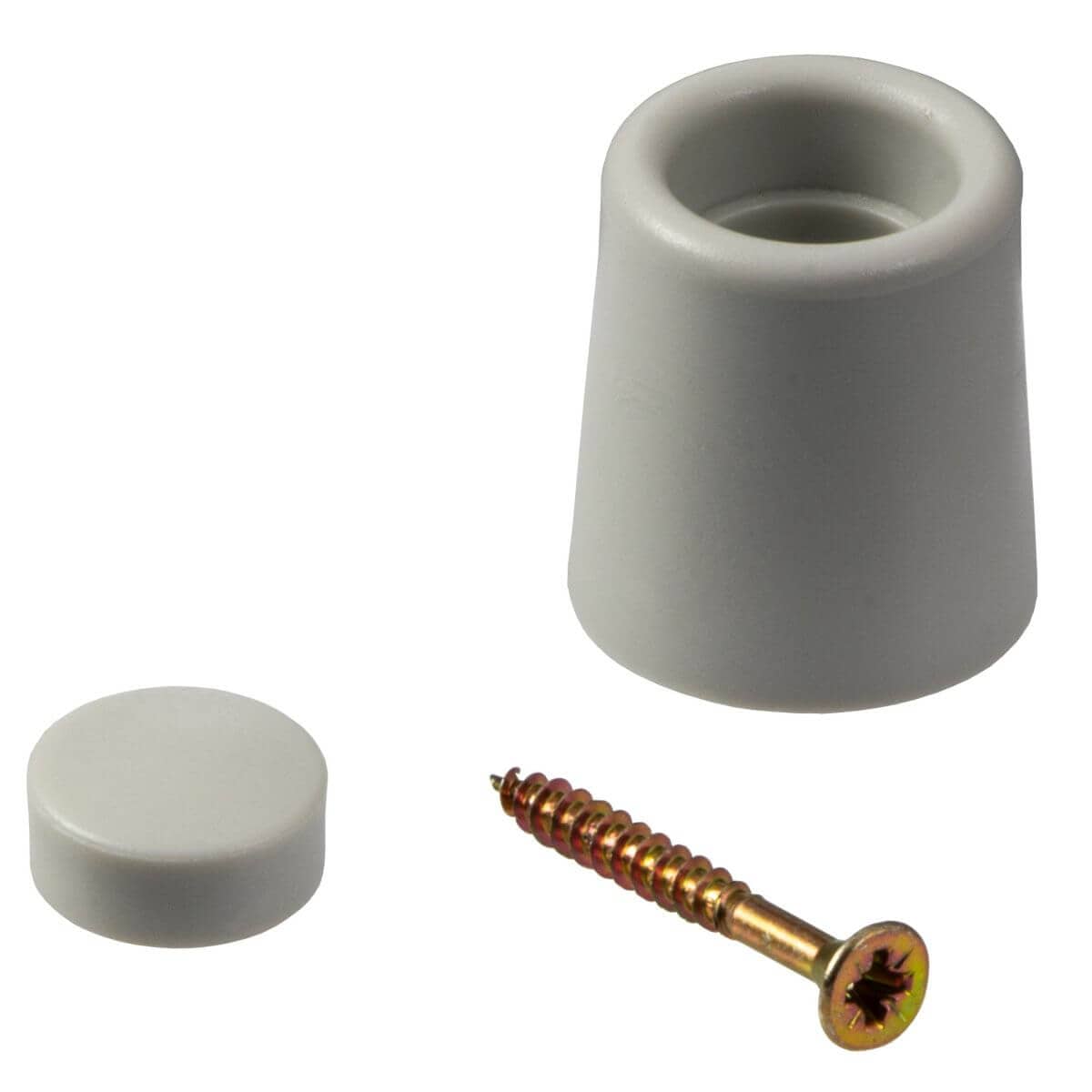Gedotec Türstopper HANSI aus Gummi, Ø 27 mm, grau | grau | 1011008
