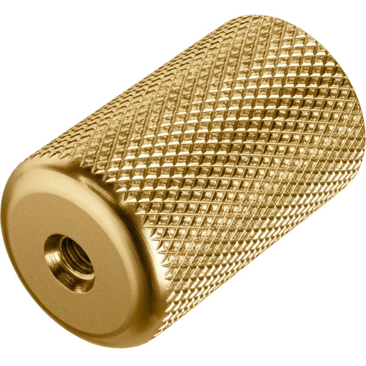 Viefe meubelknop GRAF aluminium geribbeld Ø 17,5 mm, mat messing ...