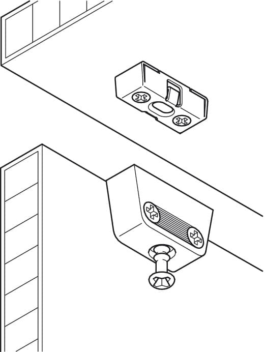 Siso Korpusverbinder aus Stahl mit Rastfunktion | 1000223