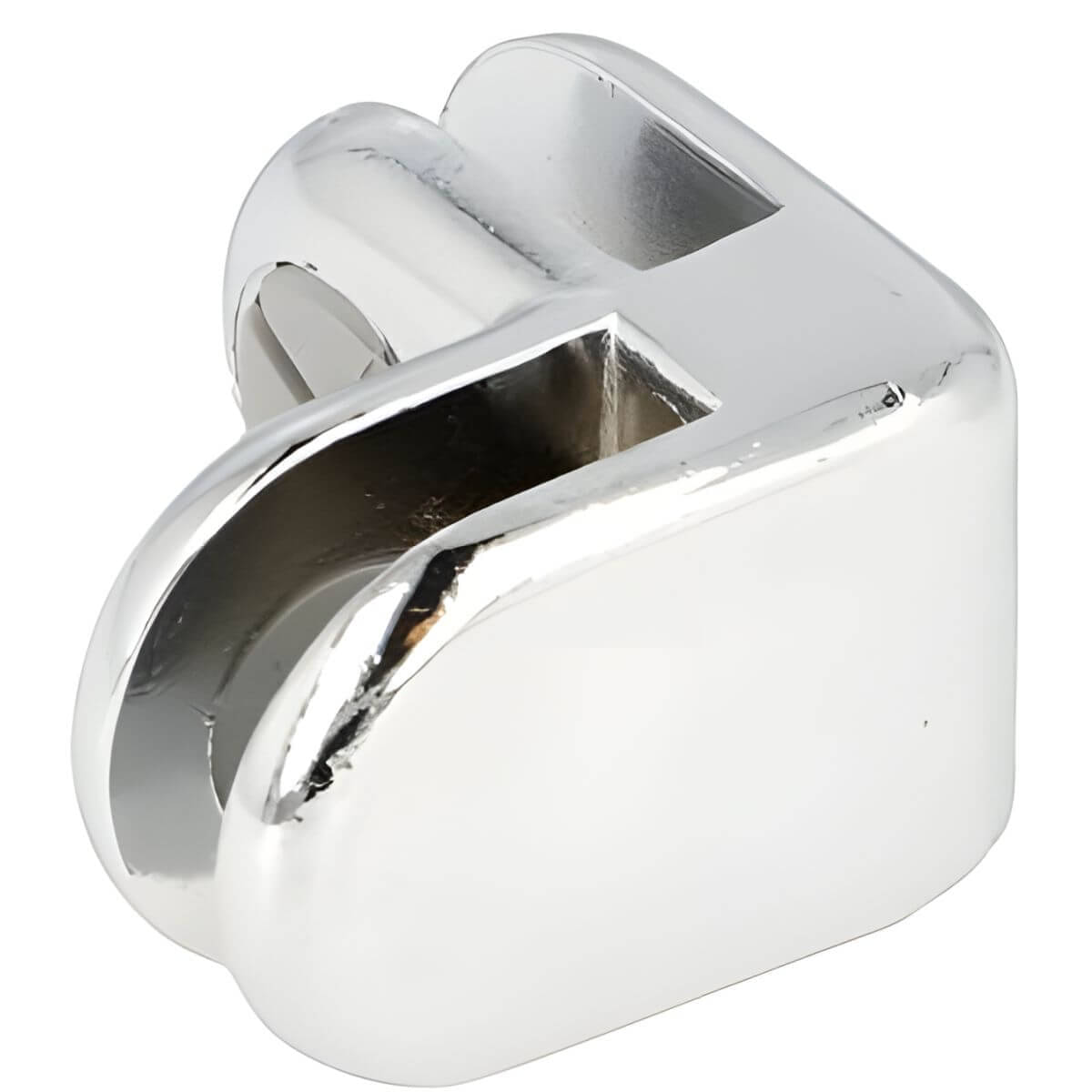 Siso MINI glass connector, metal, 2-way 90° polished chrome | chrome ...